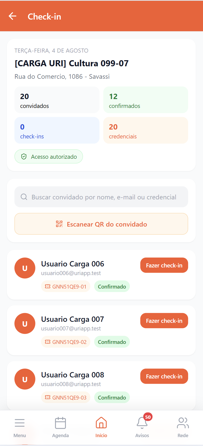 URI.SOCIAL | Eventos e Pessoas